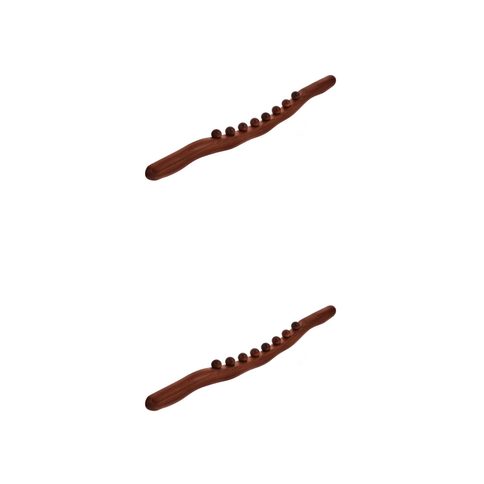 FRCOLOR 2pcs Gua Sha Wooden Massage Stick Muscle Relaxing Tool Full ...