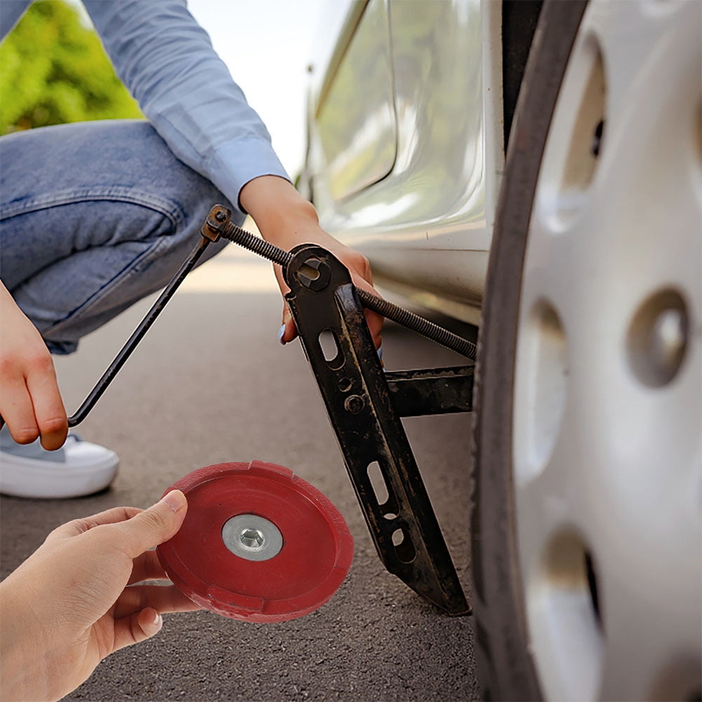 FRCOLOR 2pcs Heavy Duty Rubber Trailer Jack Block Stabilizer Wheel ...