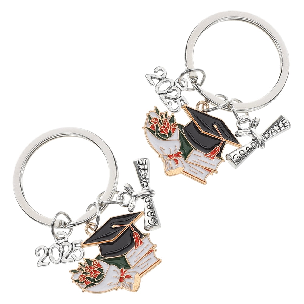 FRCOLOR 2pcs Inspirational Graduation Keychain Funny Graduation Keyring ...