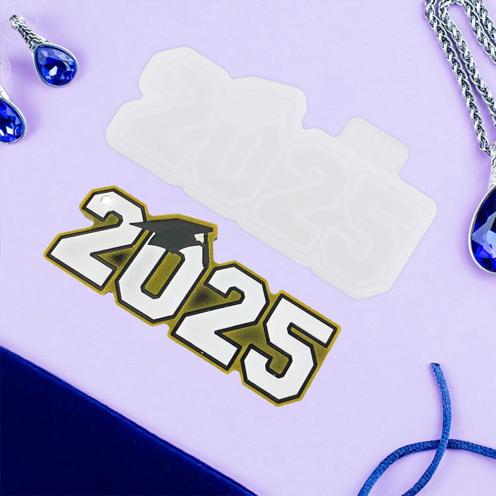 FRCOLOR 2pcs Keychain Mold 2025 Graduation Backpack Resin Mold Silicone ...