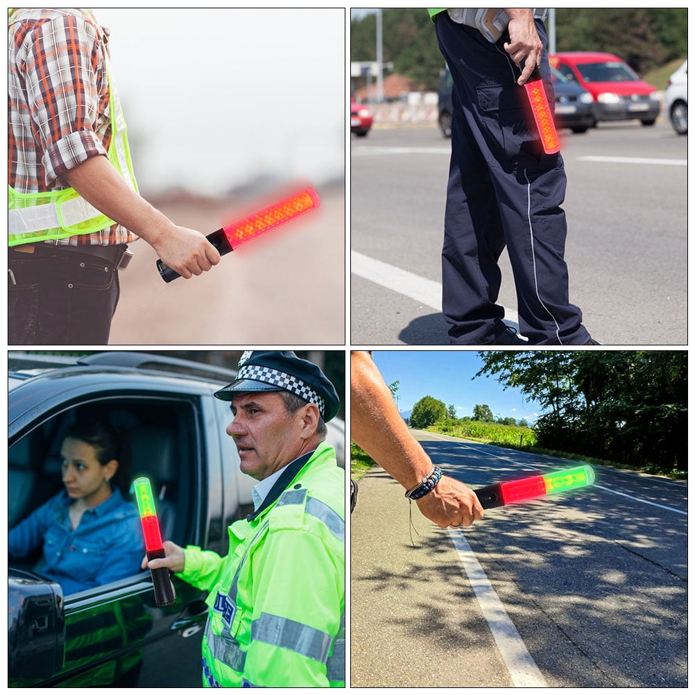 FRCOLOR 2pcs LED Traffic Wands Night Safety Signal Wands Traffic ...