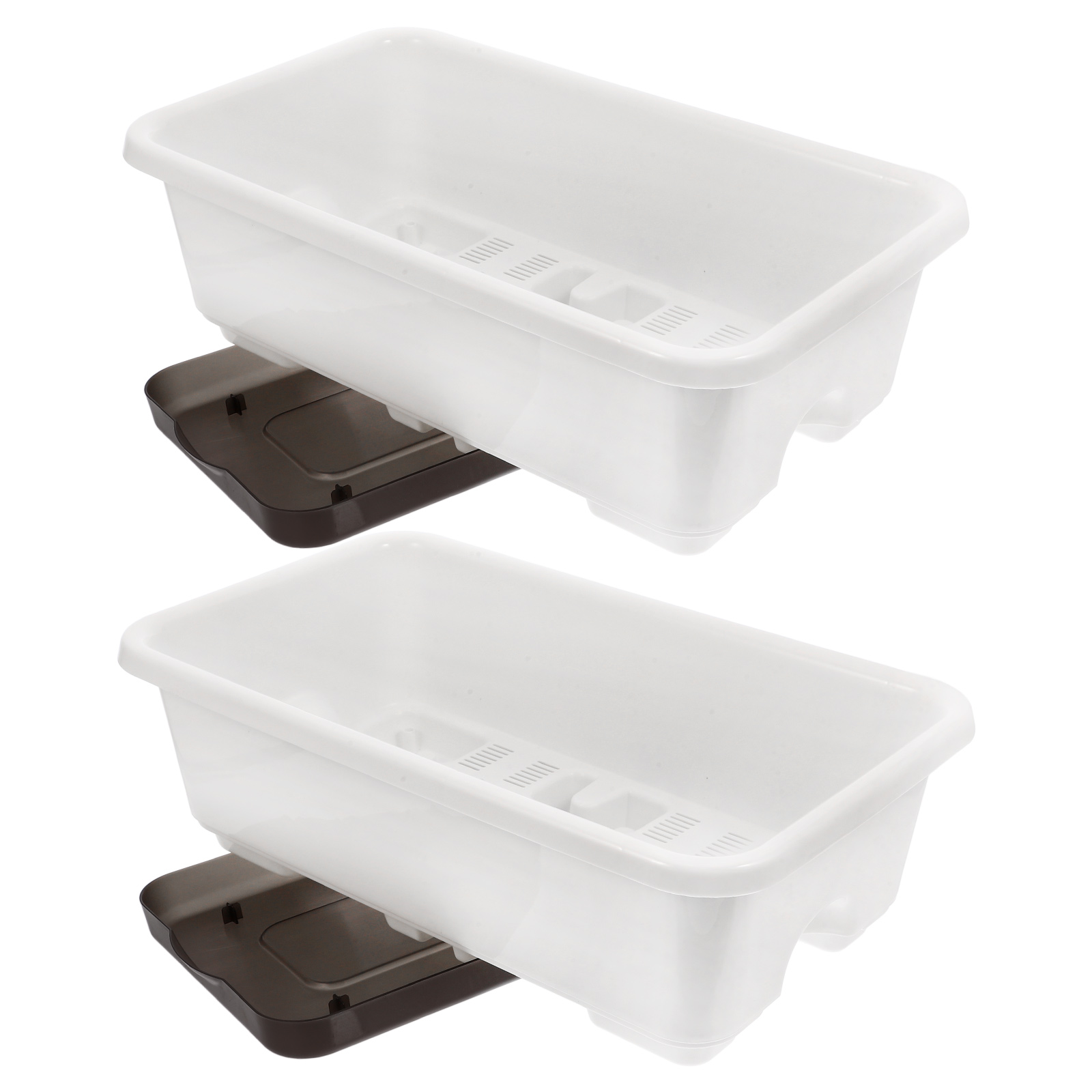 FRCOLOR 2pcs Rectangular Flower Pot For Windowsill And Balcony Flower ...