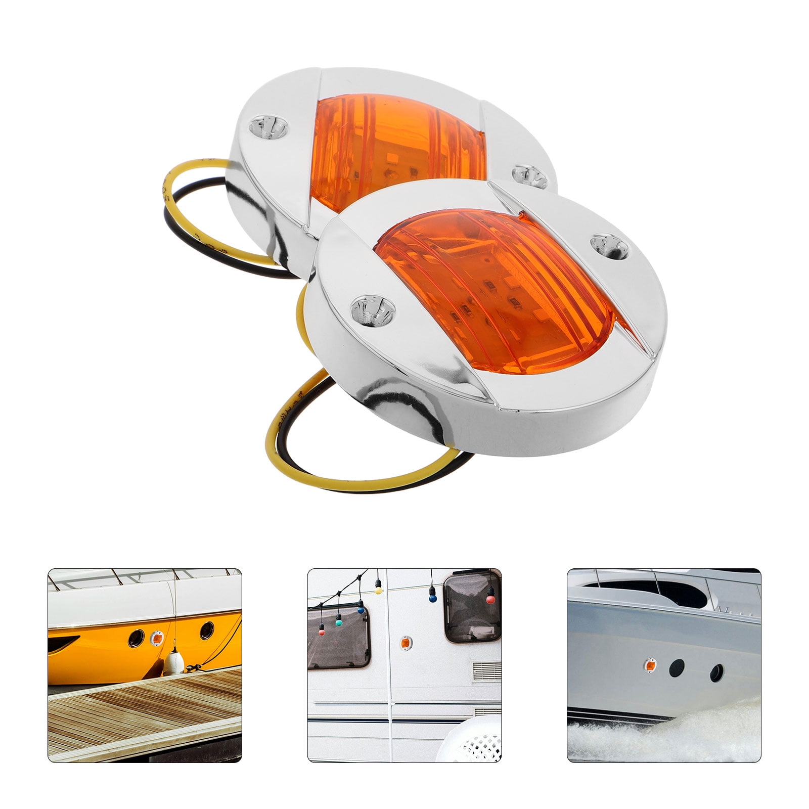 FRCOLOR 2pcs Led Truck Rear Lights Round Trailer Led Tail Light High ...