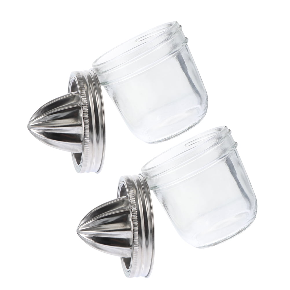 FRCOLOR 2pcs Mason Jar Citrus Juicer Stainless Steel Manual Juicer ...