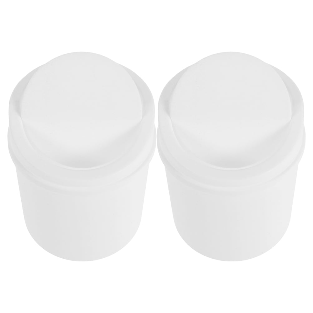 FRCOLOR 2pcs Mini Desk Trash Can with Swing Lid Small Desktop Waste Bin ...