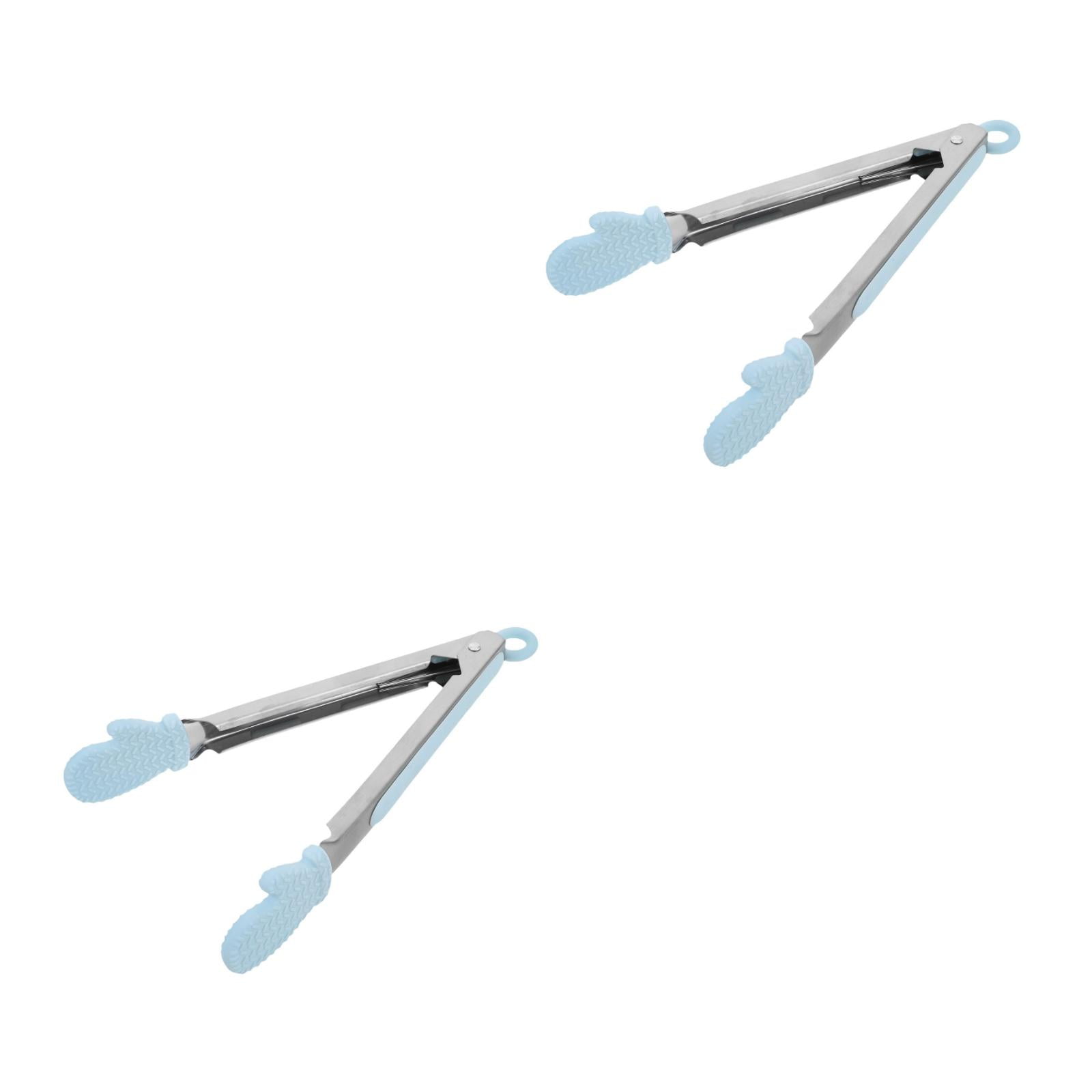 FRCOLOR 2pcs Mini Food Tongs Hand Shape With Silicon Tips Small Cooking ...