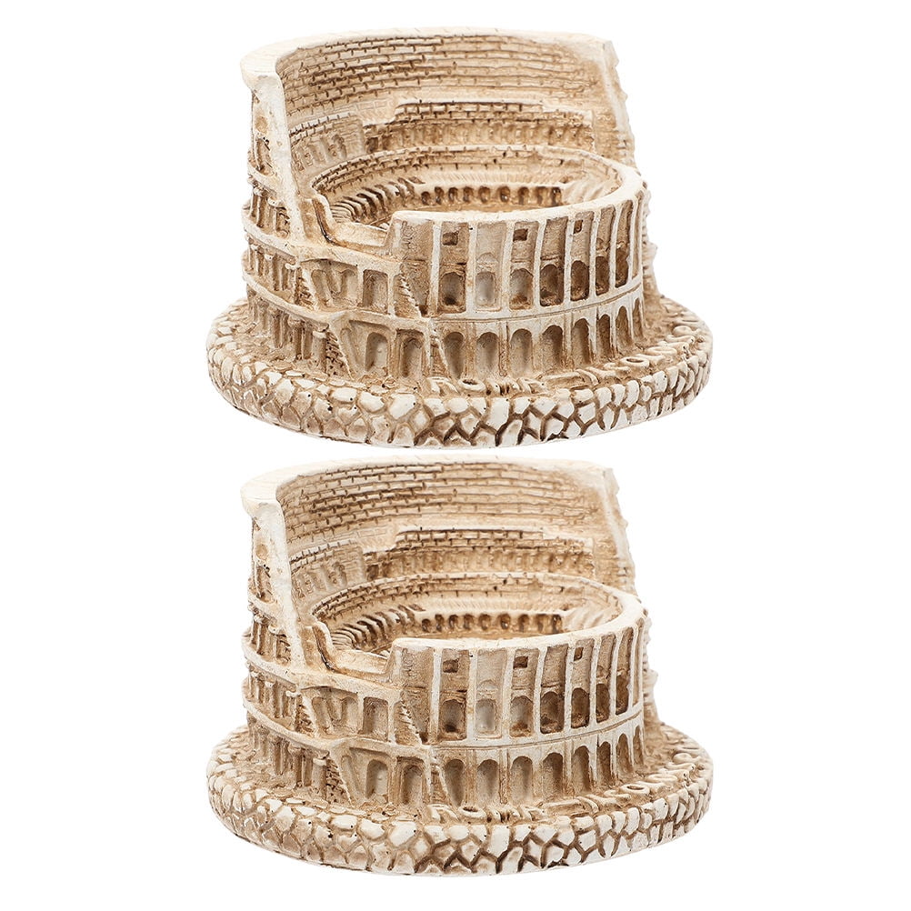 FRCOLOR 2pcs Mini Resin Roman Colosseum Decorations Italian Tourist ...