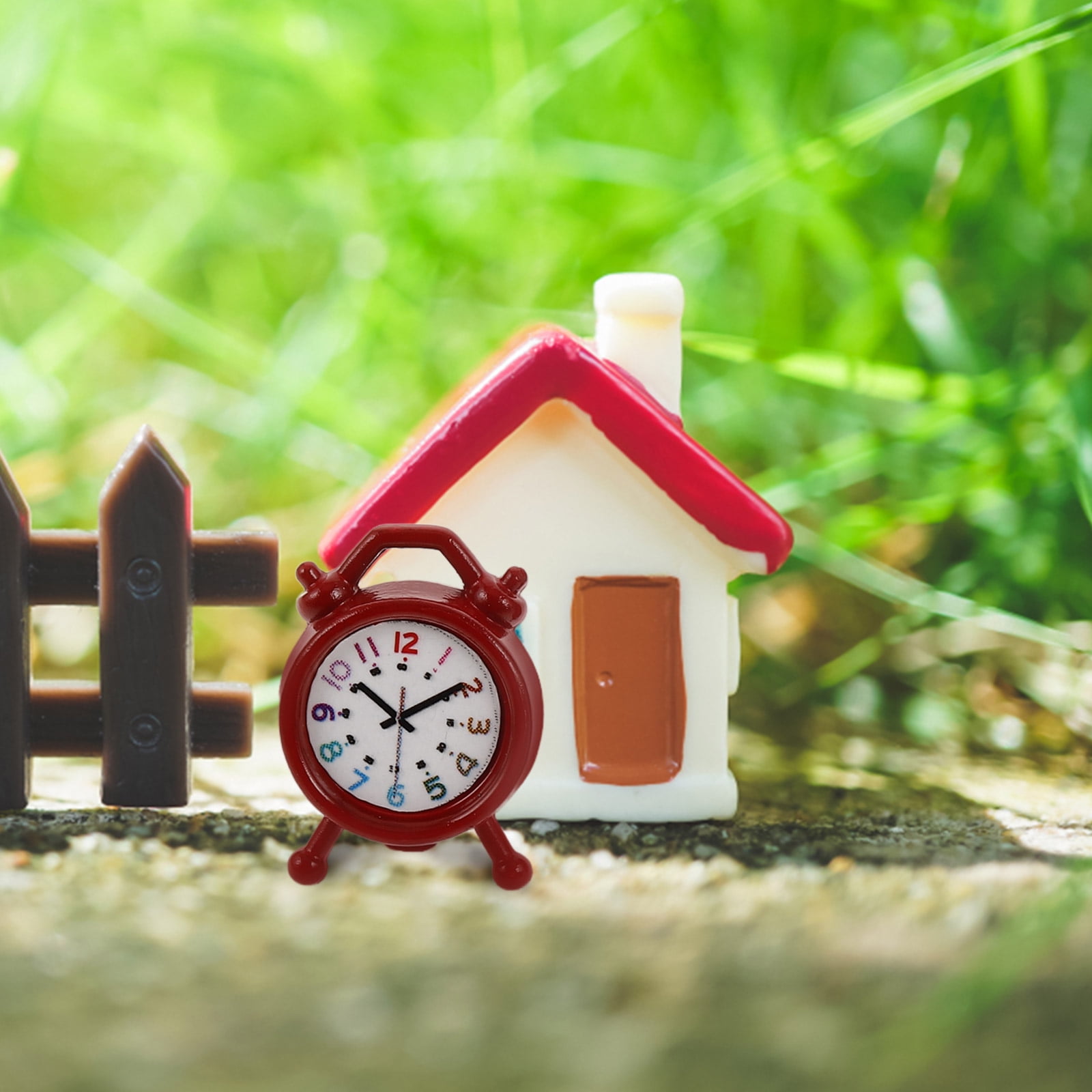 FRCOLOR 2pcs Miniature Alarm Clock For Dollhouse Decoration Diy Craft ...