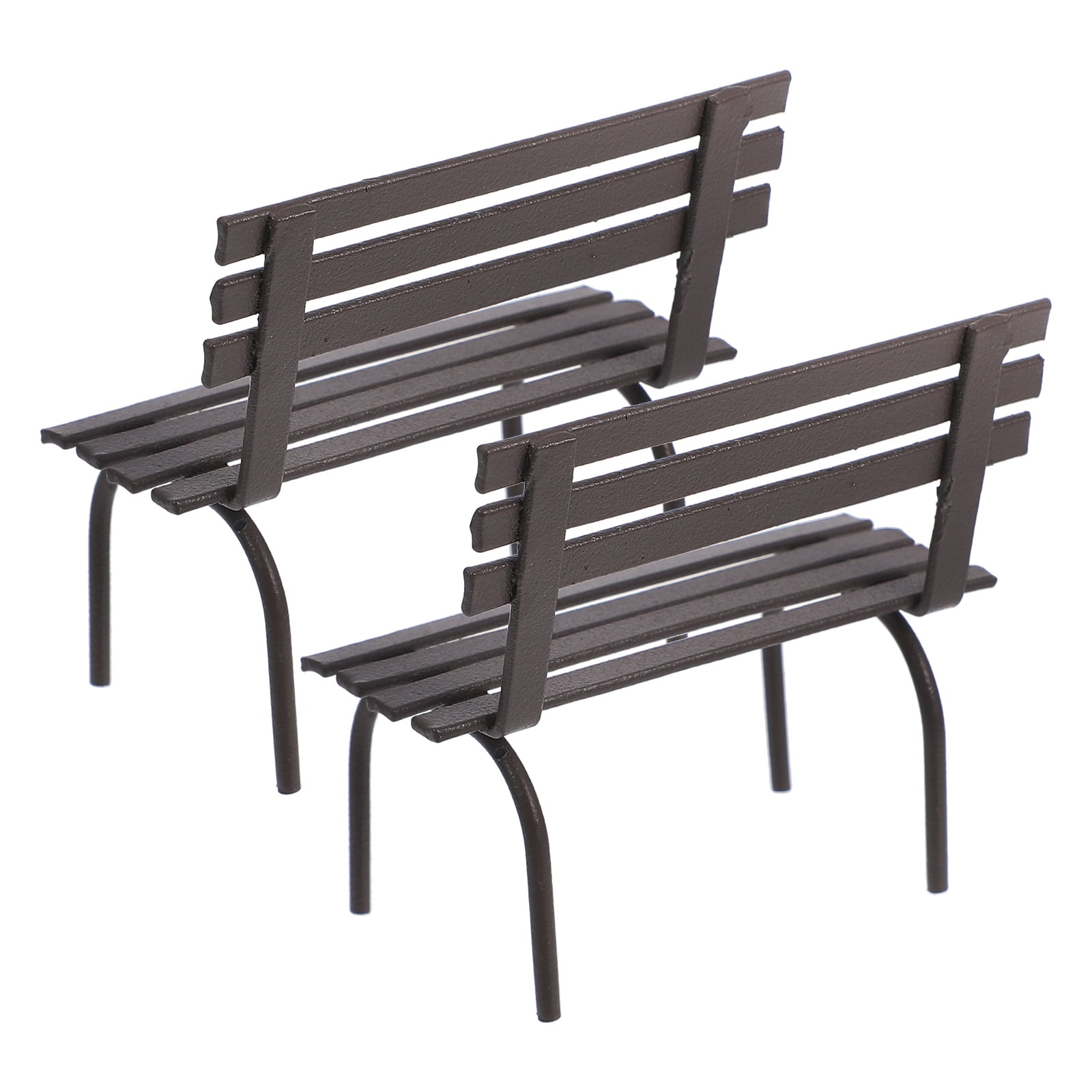 FRCOLOR 2pcs Miniature Bench Model Sand Table Miniature Park Bench ...