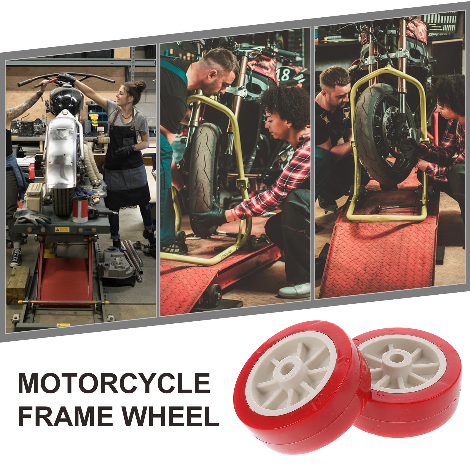 FRCOLOR 2pcs Motorcycle Lift Table Caster Wheels For Garage, Motorcycle ...