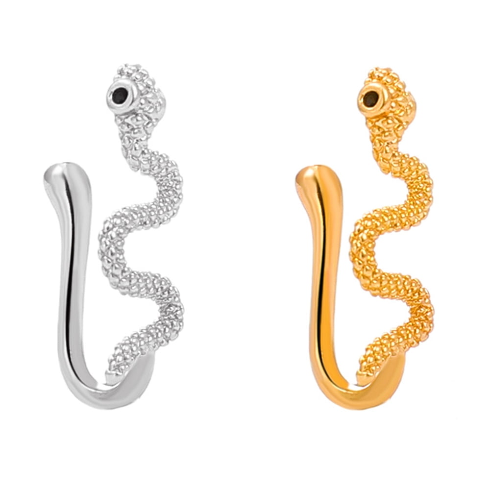 FRCOLOR 2pcs Nose Ring Snake Shape Nose Clip Copper Nose Cuff No ...
