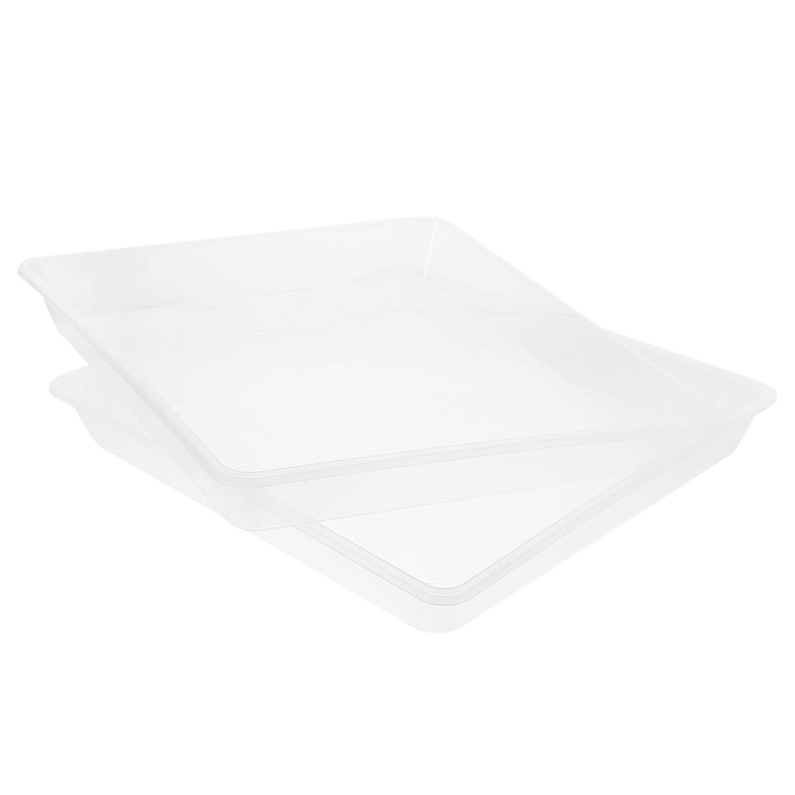 FRCOLOR 2pcs Planter Water Tray Square Plastic Flower Pot Bottom Trays ...