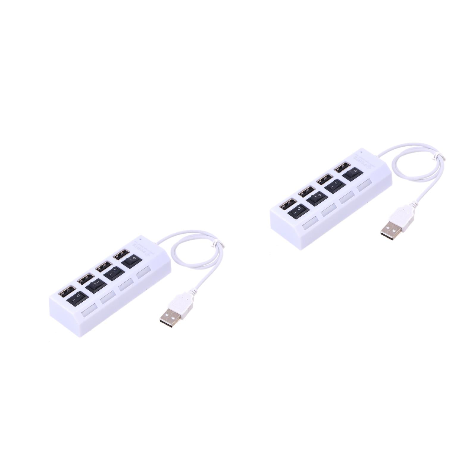 FRCOLOR 2pcs Portable USB Hub 4 Ports USB 2.0 High Data Expansion Hub ...