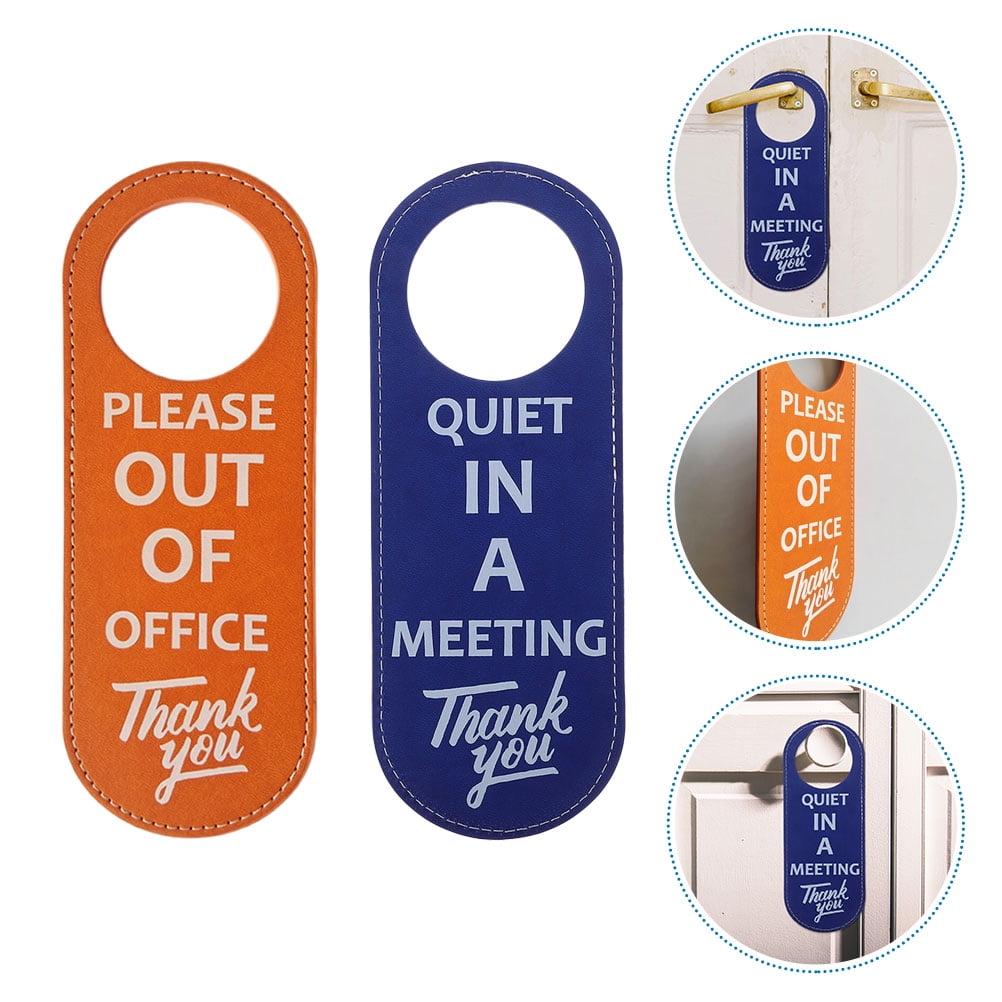 FRCOLOR 2pcs Quiet In Meeting Door Sign Double Sided Please Out Of ...