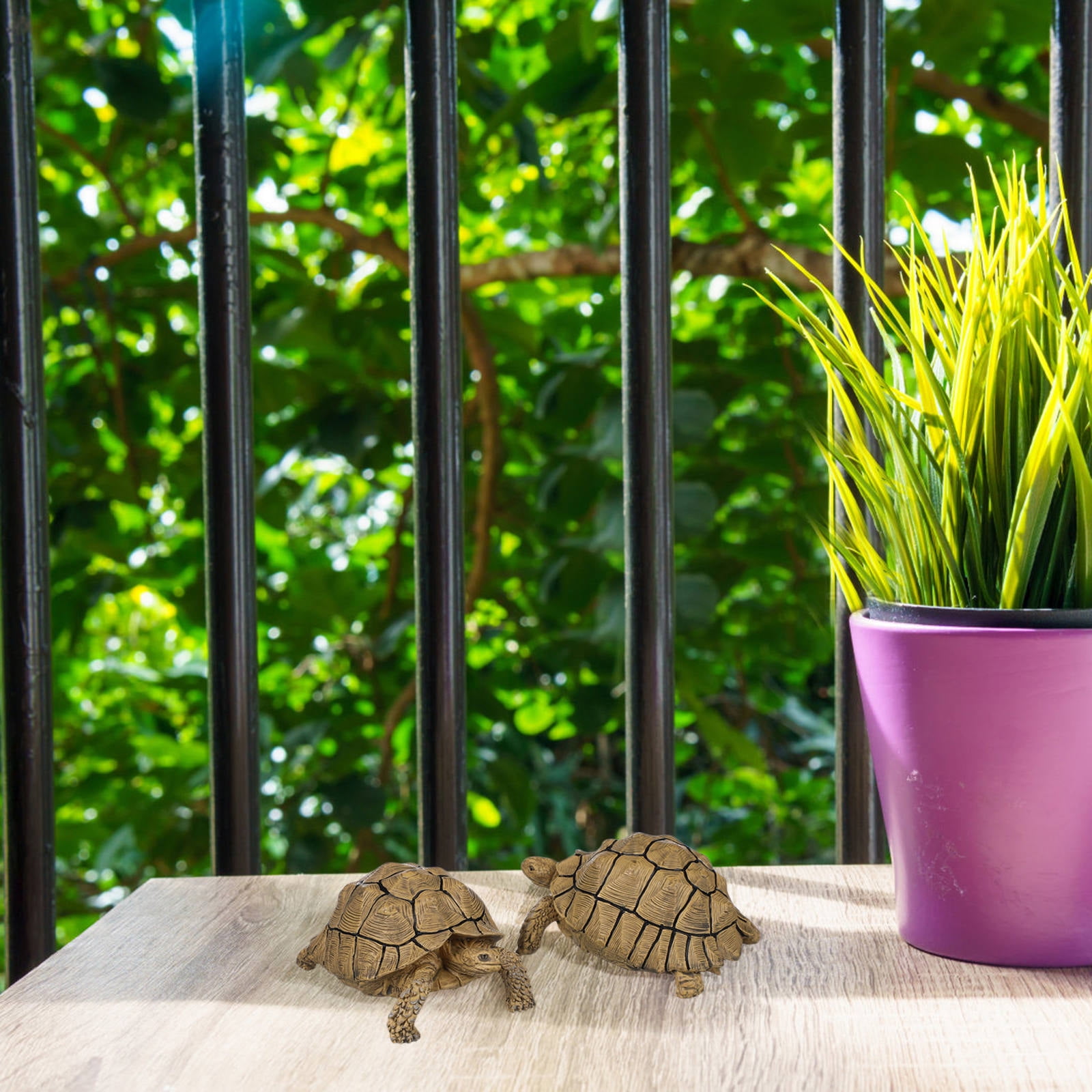 FRCOLOR 2pcs Realistic Tortoise Figurines Garden Decor Realistic Small ...