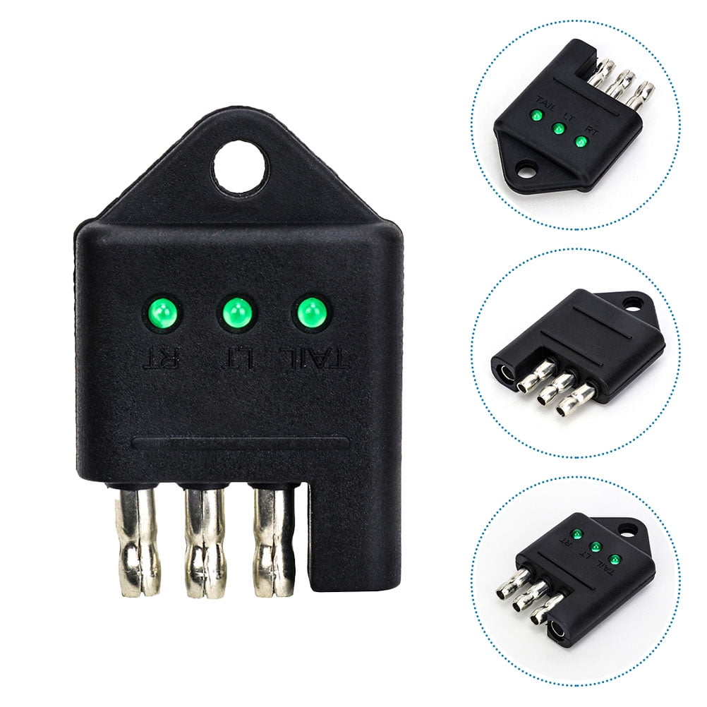 FRCOLOR 2pcs Rv Supply Trailer Tester Plug 4-Pin Trailer Brake Light ...