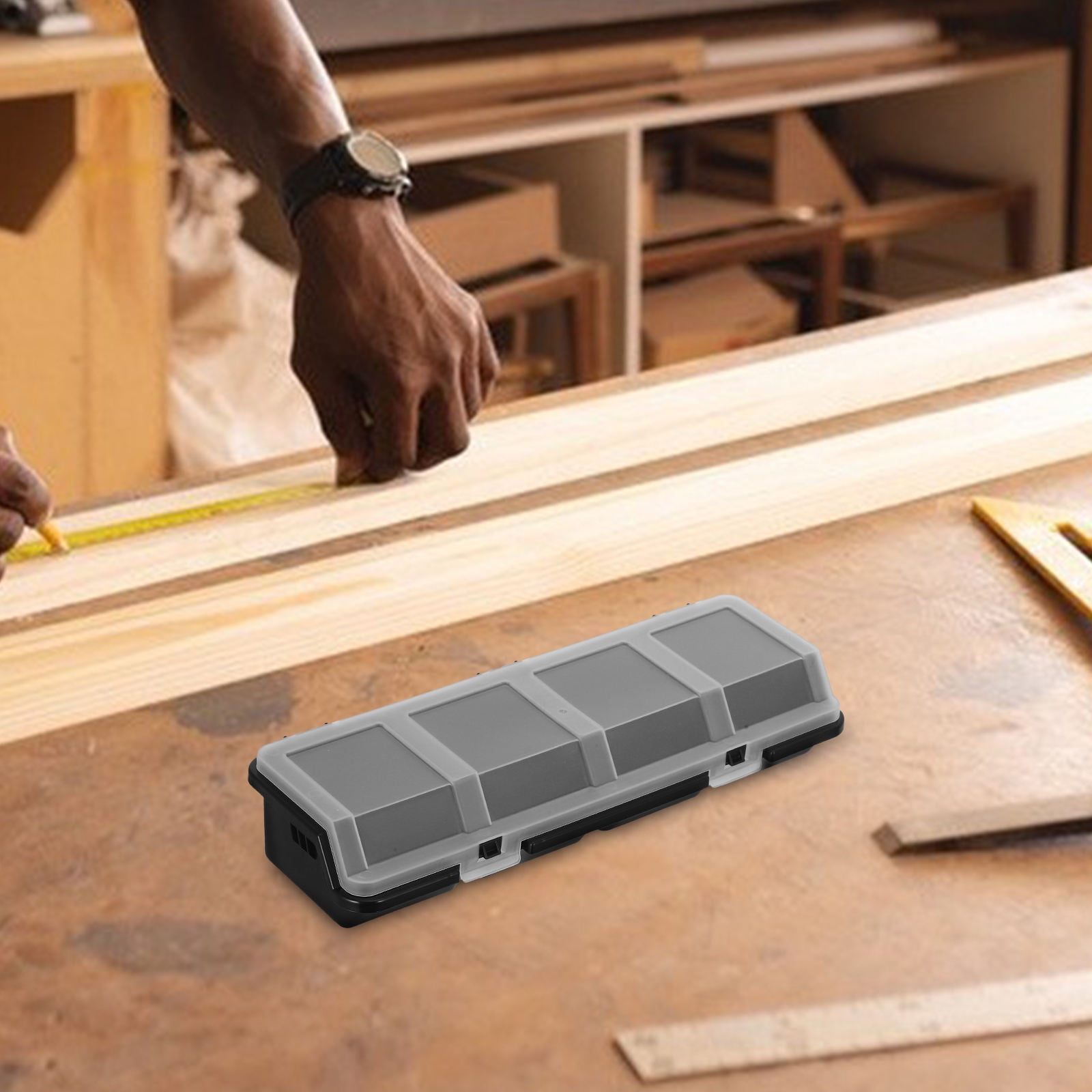 FRCOLOR 2pcs Screw Storage Bins with Lids Plastic Stackable Hardware ...