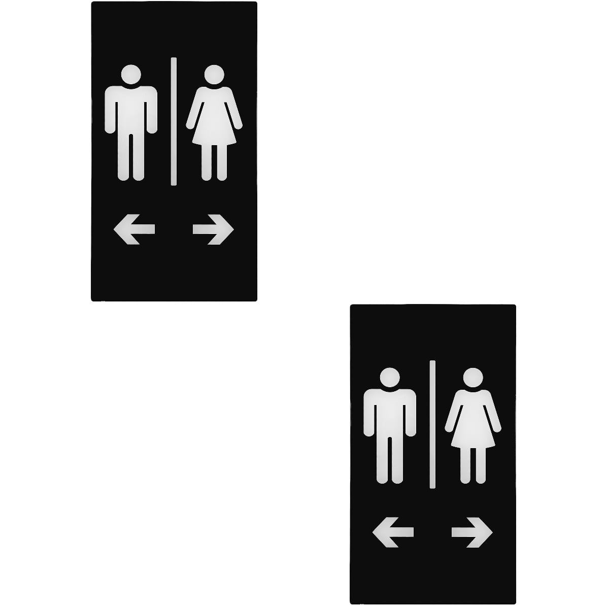 FRCOLOR 2pcs Self-adhesive Bathroom Sign Acrylic Restroom Door Sign Men ...