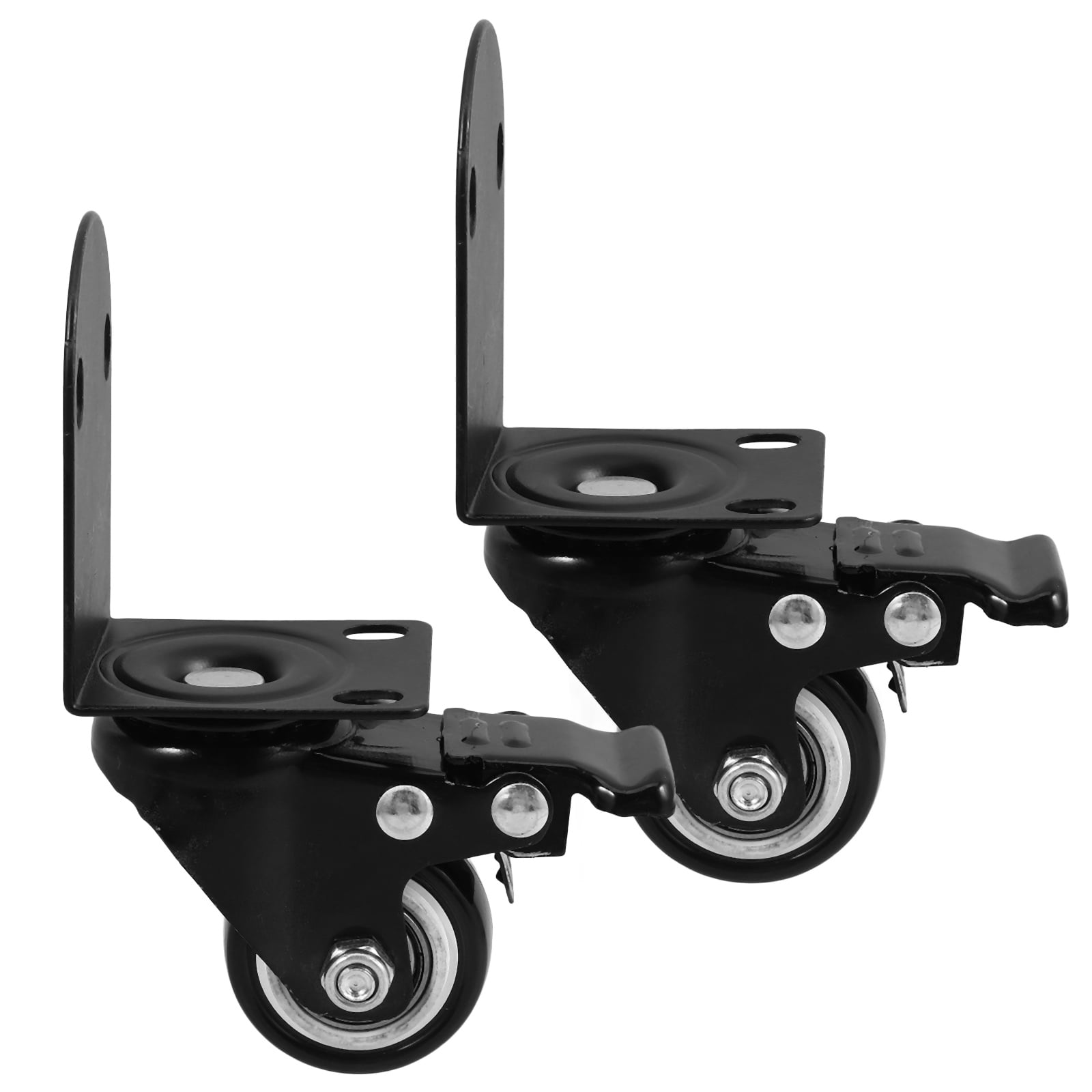 FRCOLOR 2pcs Side Mount Plate Casters Heavy Duty Furniture Mute Swivel ...