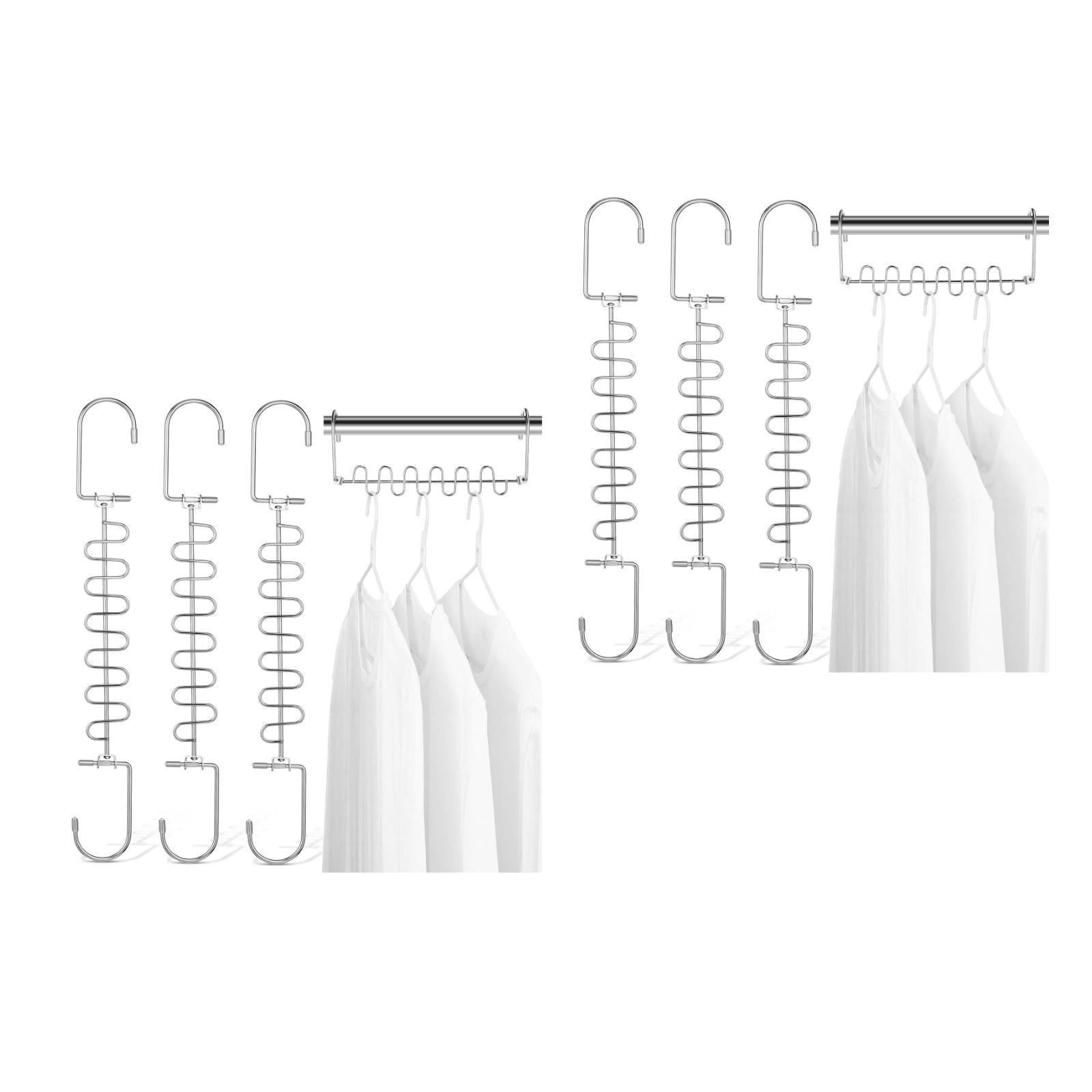 FRCOLOR 2pcs Space Saving Hangers Telescopic, 3 Holes Clothes Hangers ...