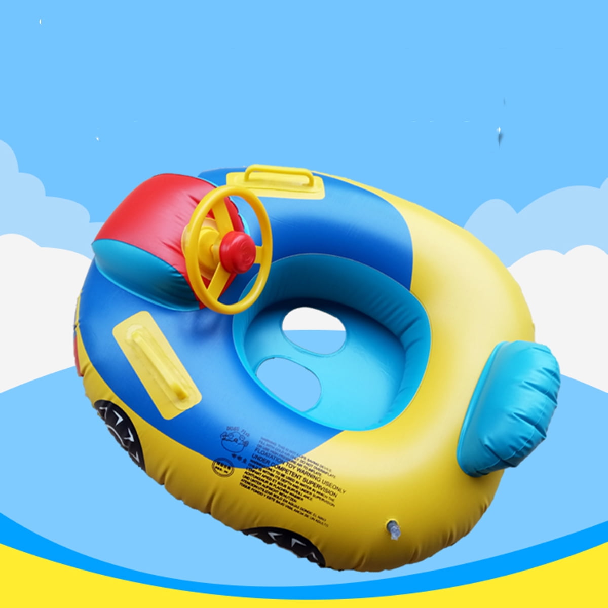 FRCOLOR 2pcs Steering Wheel Inflatable Swimming Laps Pool Swim Ring ...