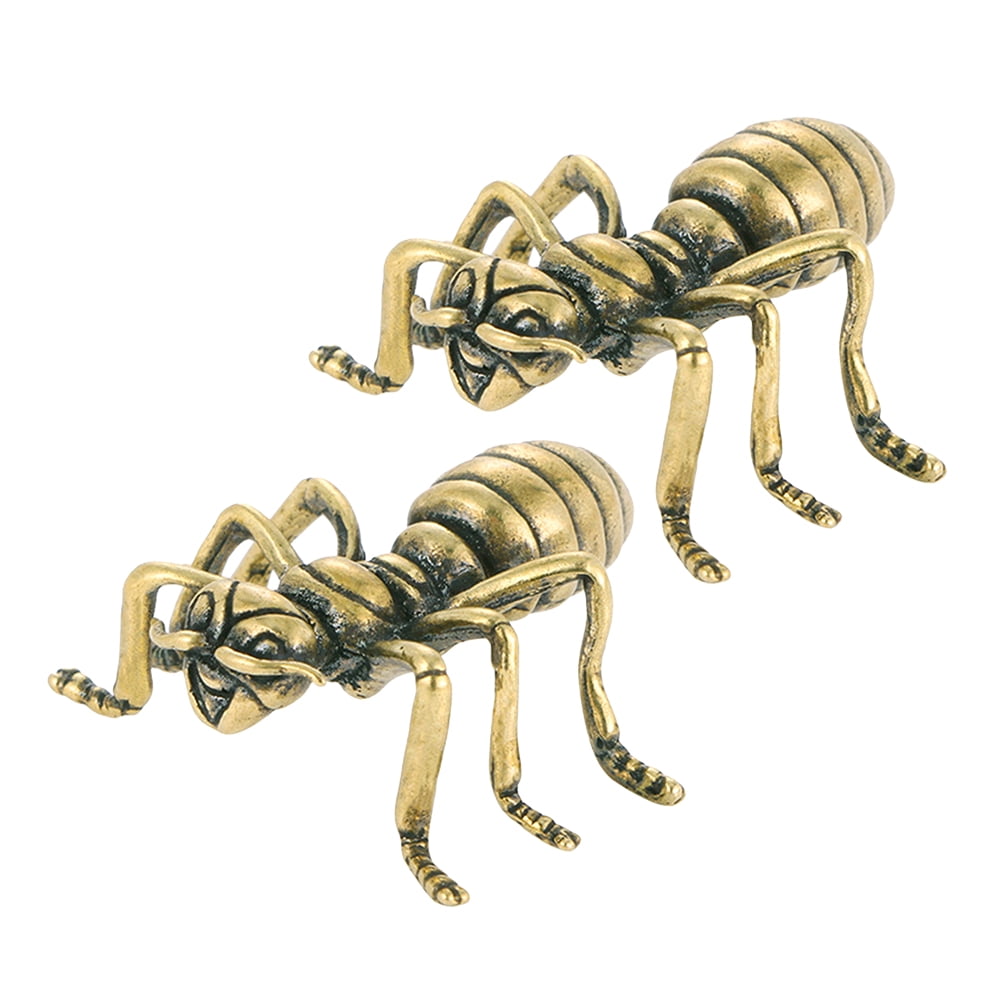 FRCOLOR 2pcs Vintage Copper Ants Statues Miniature Ants Sculptures Ants ...