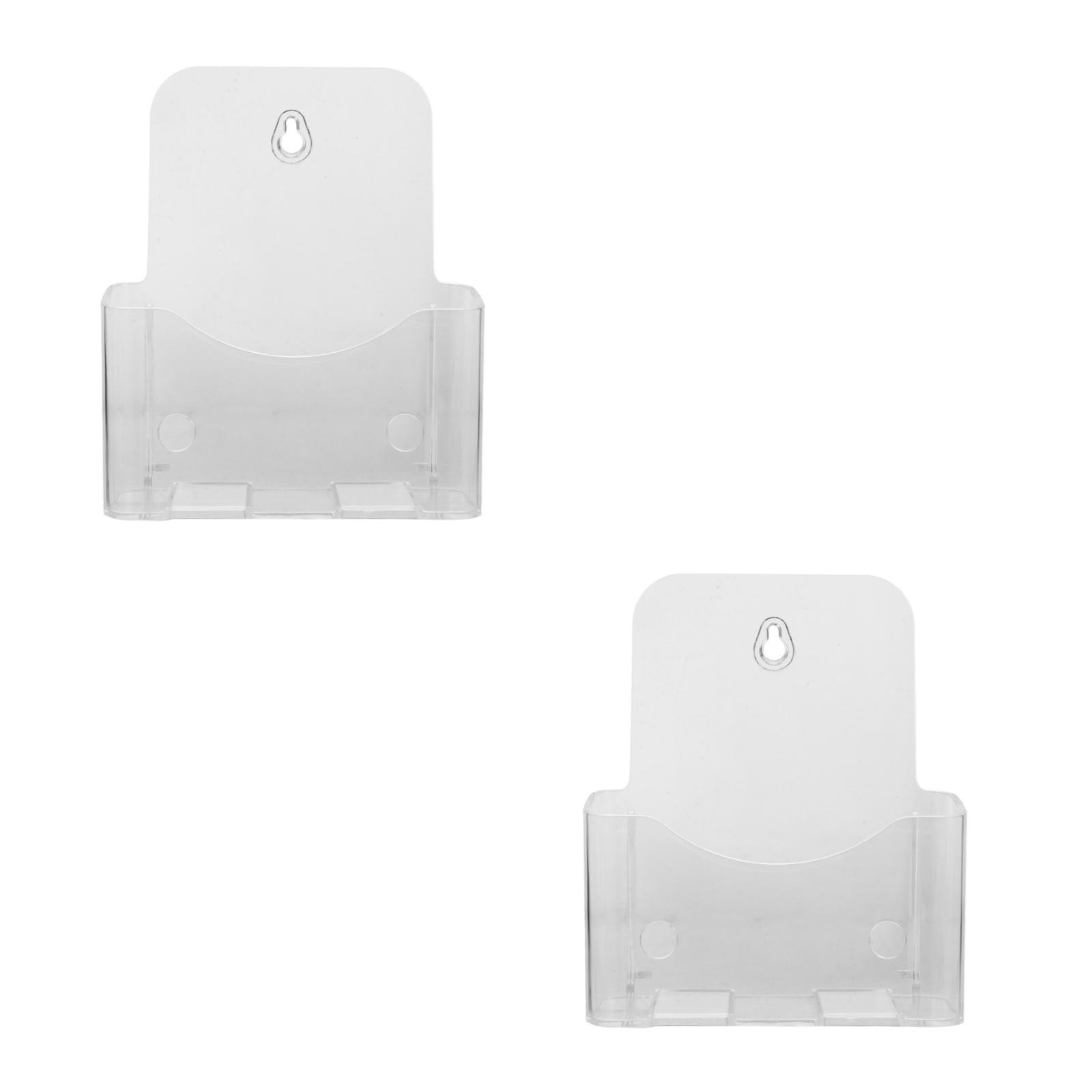 FRCOLOR 2pcs Wall Mount Office Brochure Rack Clear Acrylic Brochure ...
