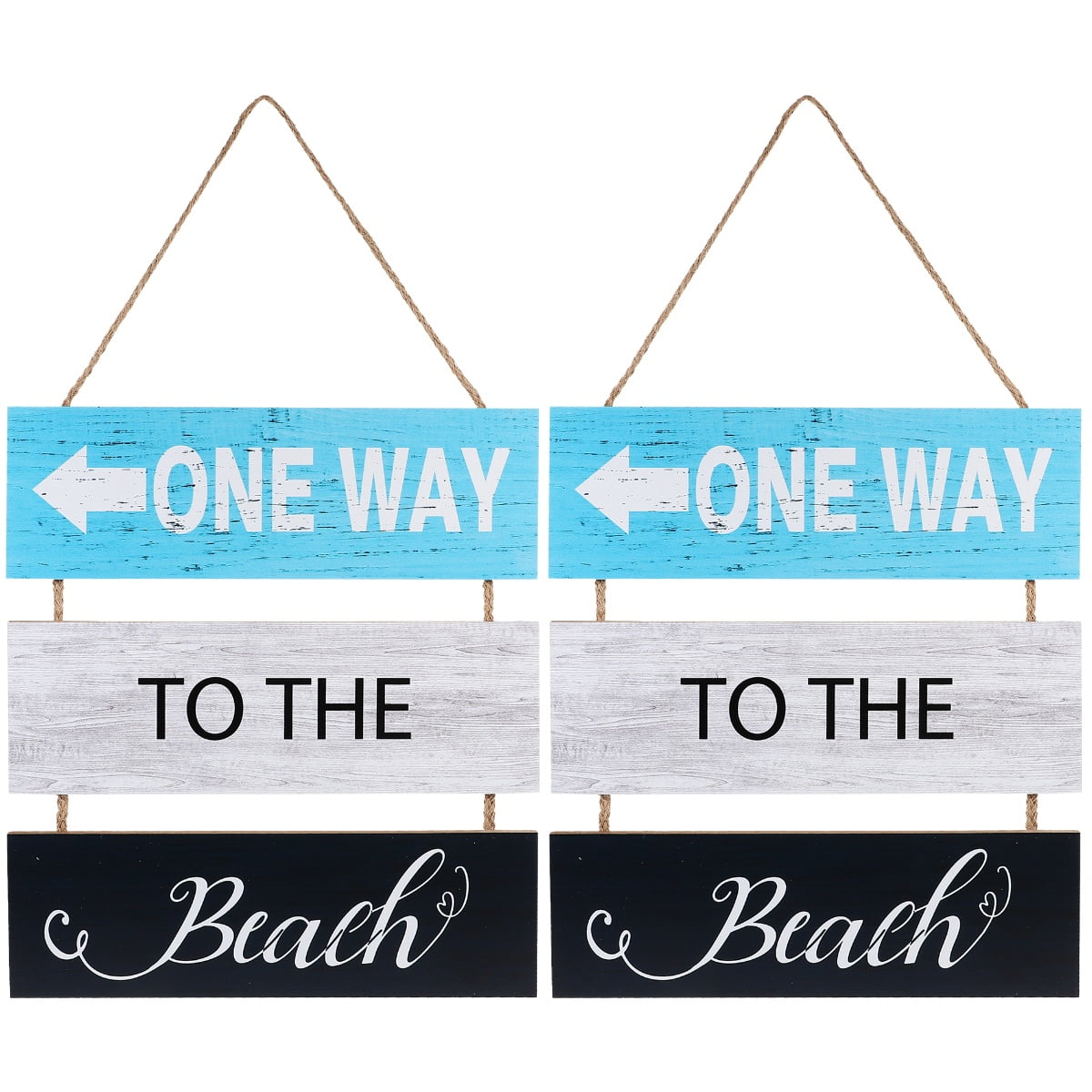 FRCOLOR 2pcs Welcome Sign Door Wood Hanging Sign Beach Theme Hanging ...