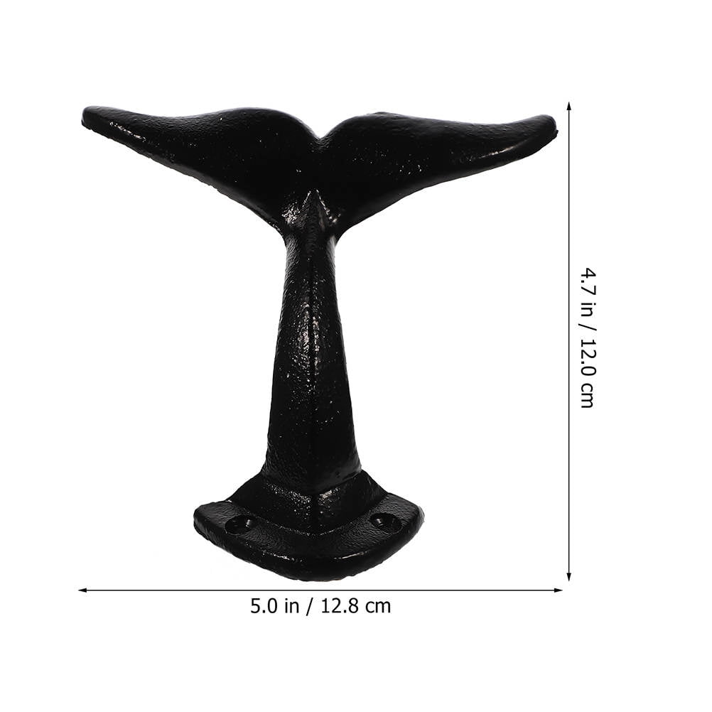 FRCOLOR 2pcs Whale Tail Hook Wall-mounted Design Whale Tail Coat Hooks ...