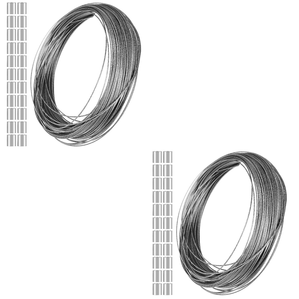 KAKOWELY Silver Wire Rope Wear Resistance Home Use 2Pcs - Walmart.com