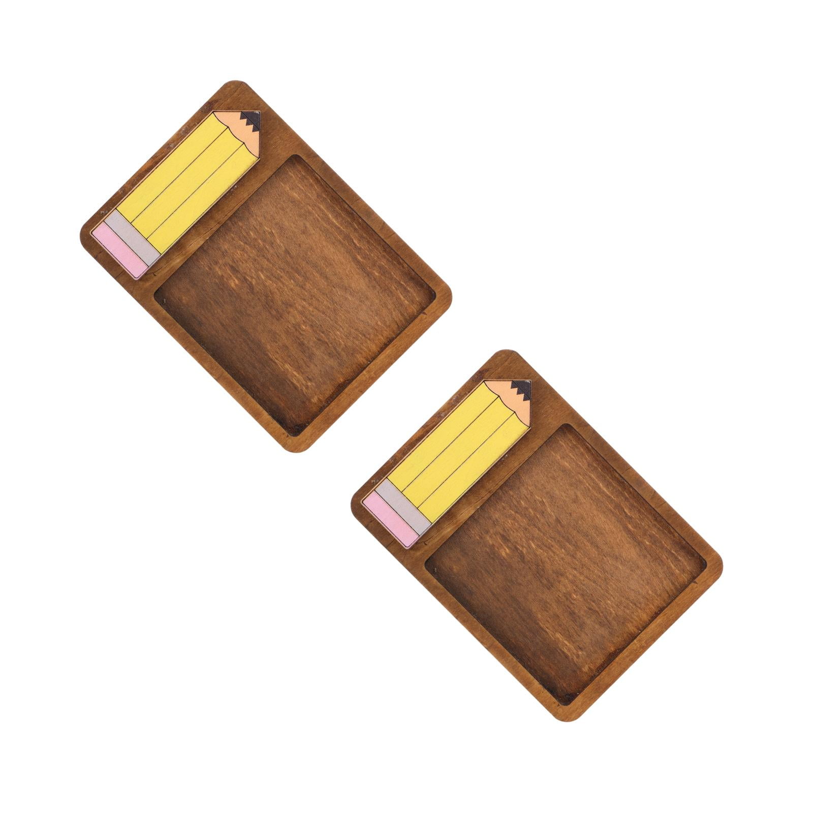 FRCOLOR 2pcs Wooden Holder Dispenser Portable Wooden Sticky Tabs ...