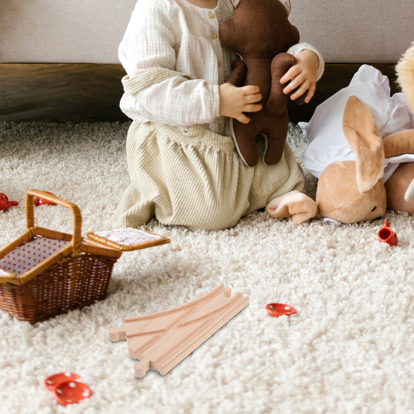 FRCOLOR 2pcs Wooden Train Track Connectors Multi-Directional Railway ...