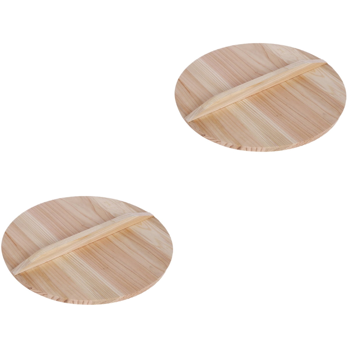 FRCOLOR 2pcs Wooden Pot Cover Anti-Spillover Pan Wok Lid Pot Cover ...