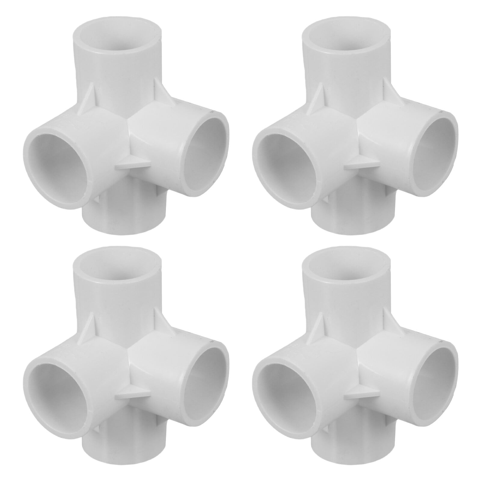 FRCOLOR 3 Count Four Pipe Drain Elbow PVC Four-wire Accessories ...