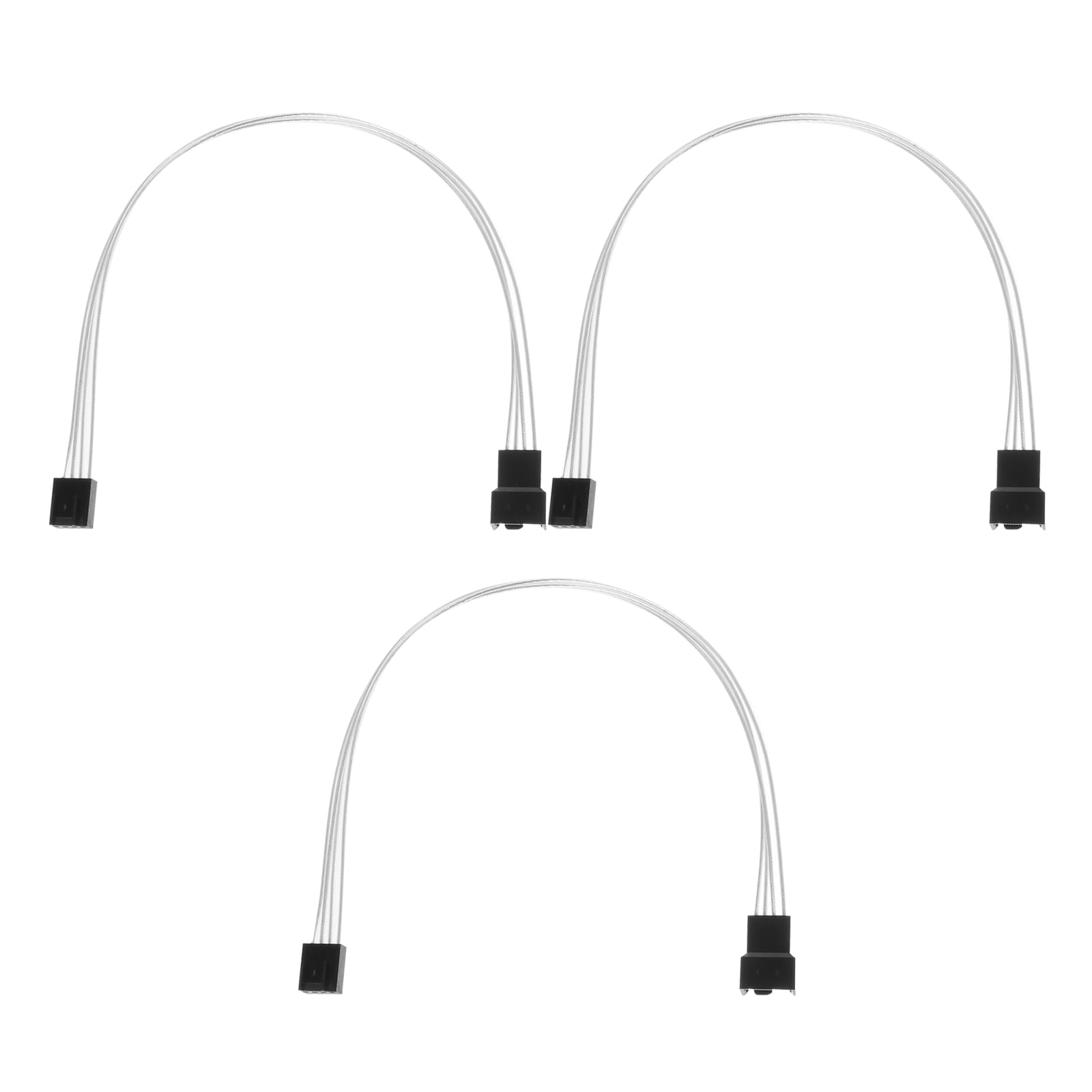 FRCOLOR 3 Fan Extension Cable 4 pin Fan Cable Accessory,11.81"X0.51"X0 ...