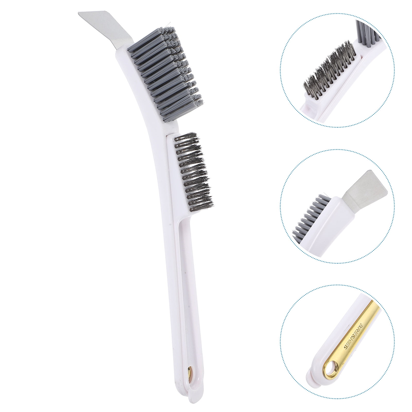 FRCOLOR 3 In 1 Steel Wire Brush With Scraper Grout Gap Brush Kitchen ...