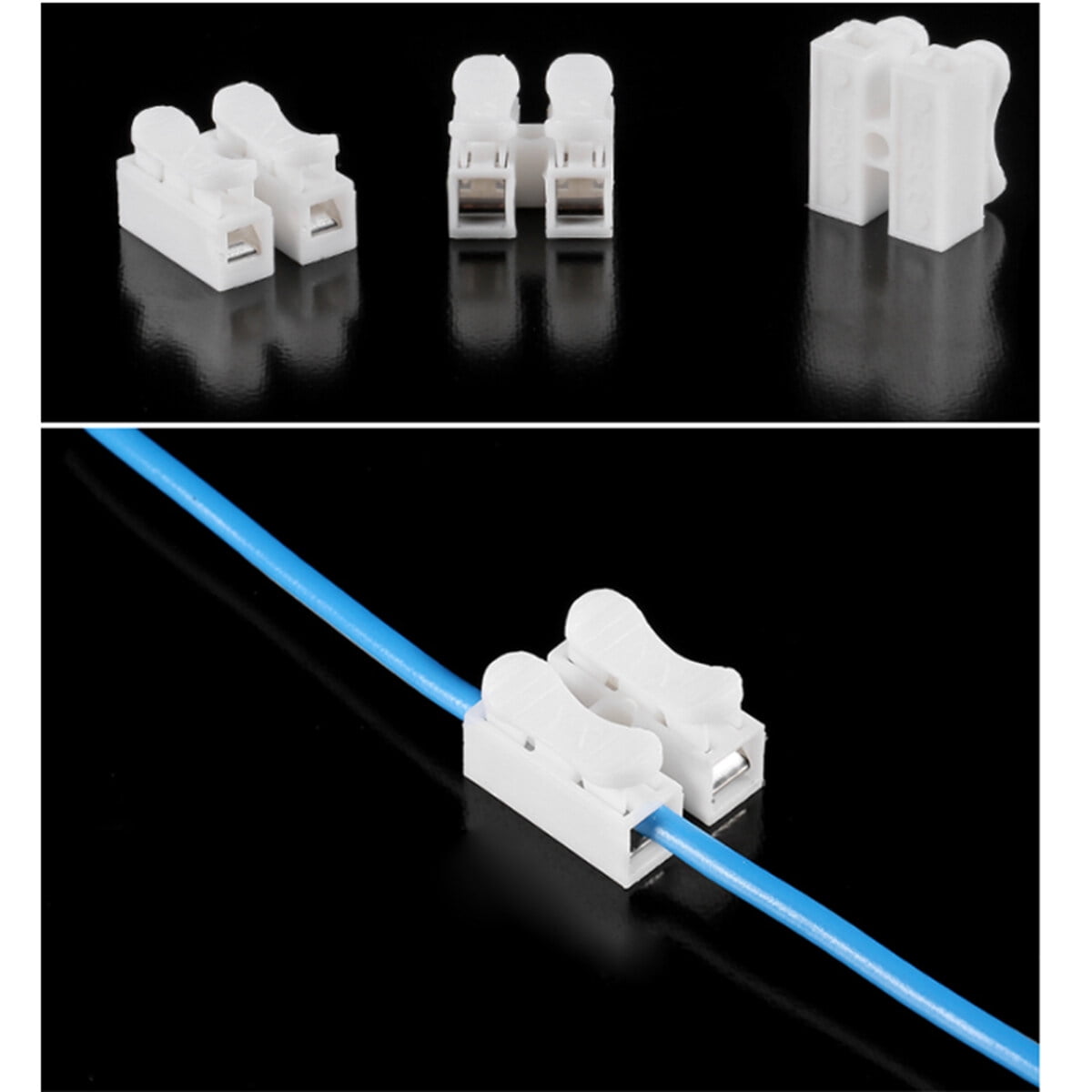 FRCOLOR 3 PCS 2 Way Electric Connector Electrical Wire Connectors White ...