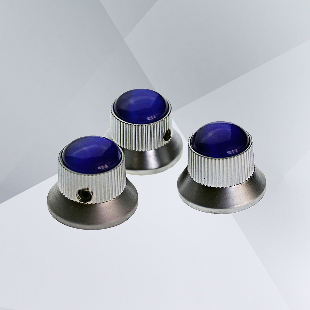 FRCOLOR 3 PCS Electric Guitar Bass Volume Tone Control Knobs Domed Tone ...