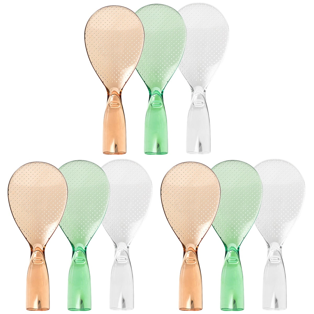 FRCOLOR 3 Pack Kitchen Rice Spoons Paddle Serving Non-stick Pleasing-to ...