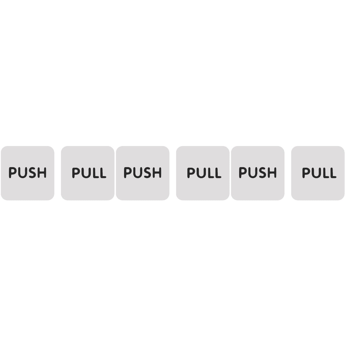 FRCOLOR 3 Pairs Push Pull Sticker for Shop Bathroom Wall Decor Office ...