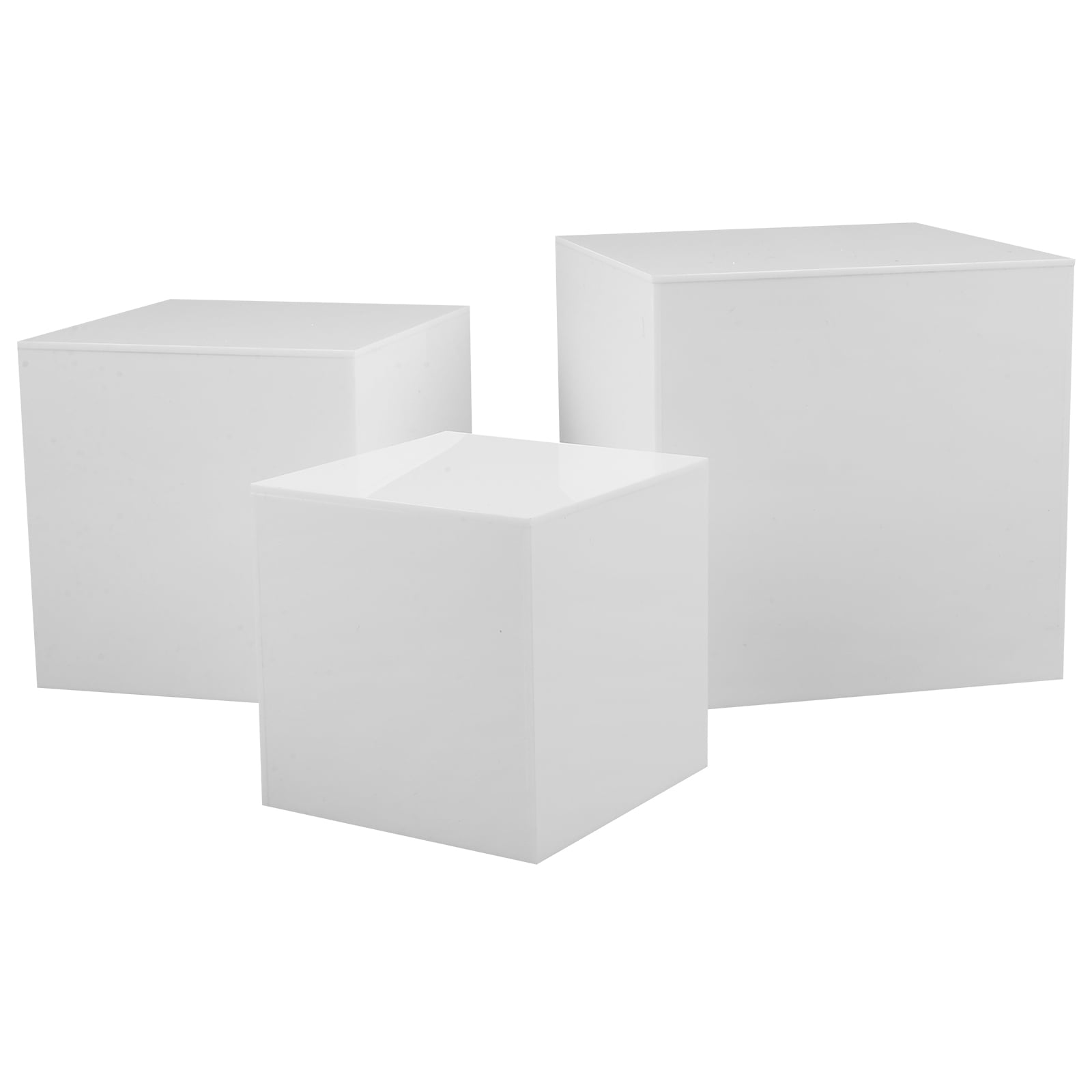 LABSERRON Acrylic Display Box Stand Acrylic Cube Display Cases White ...
