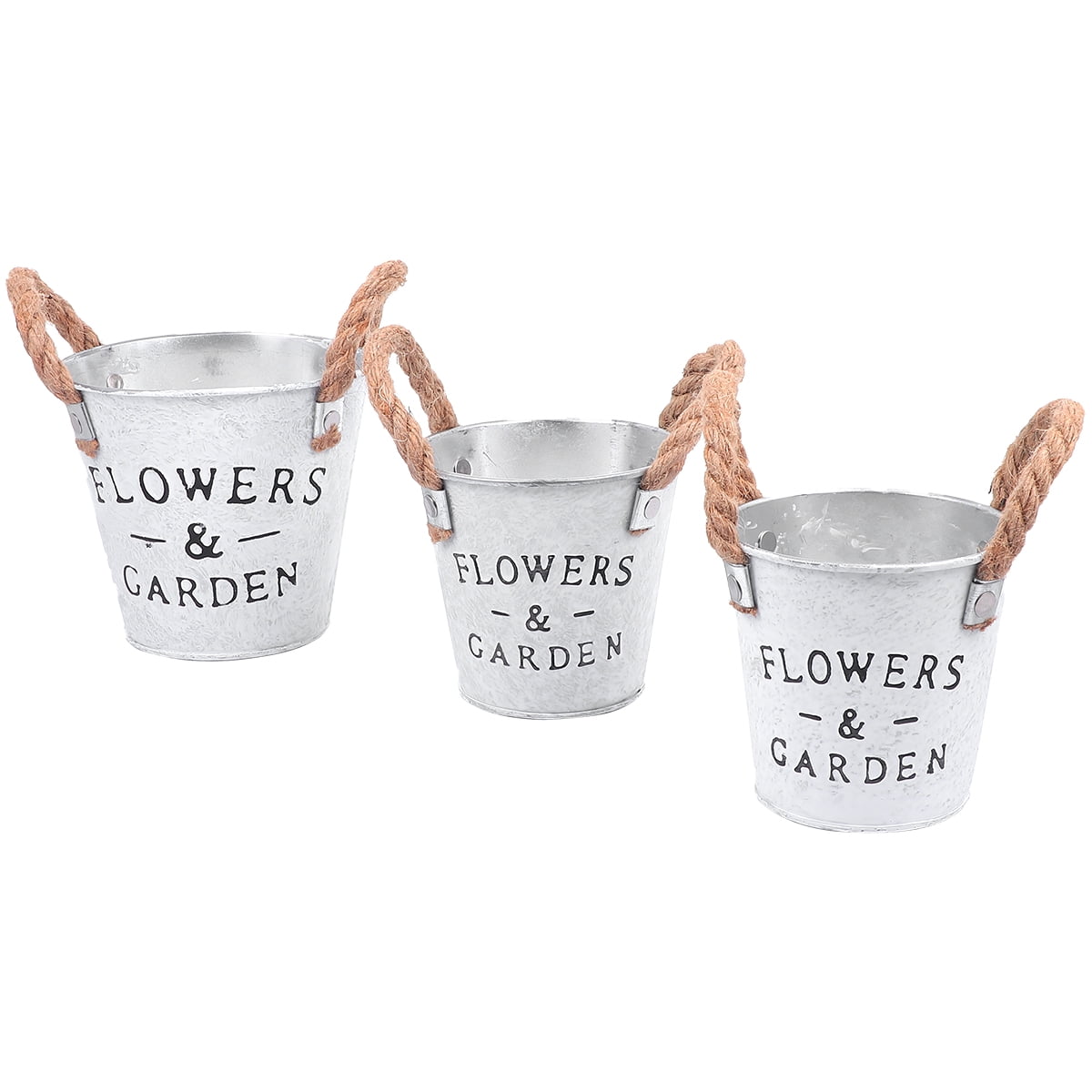 FRCOLOR 3 Pcs Basket Decor Mini Buckets Tin Flower Pot Succulent Plants ...