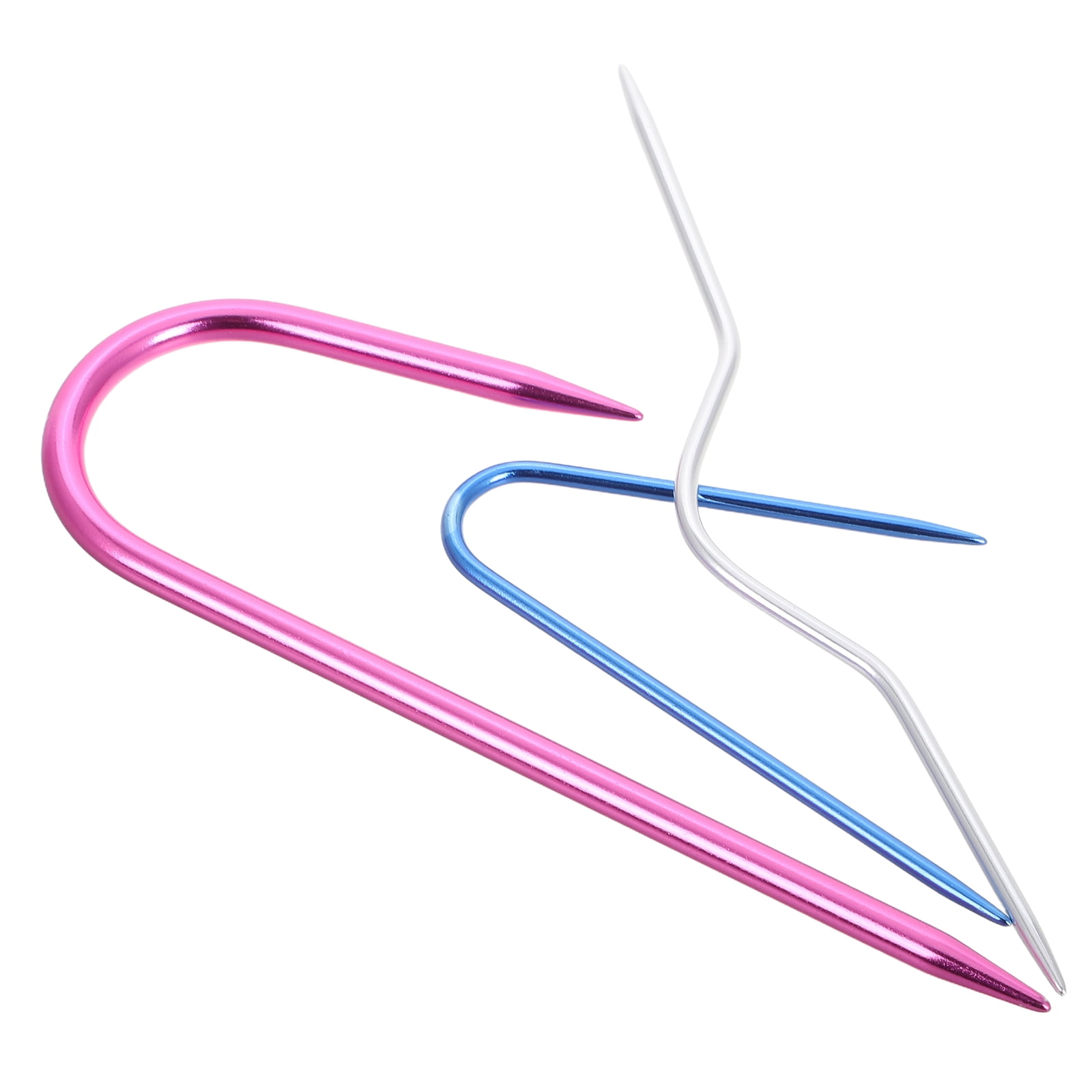 FRCOLOR 3 Pcs U Shaped Twist Needle Set Crochet and Knitting Yarn ...
