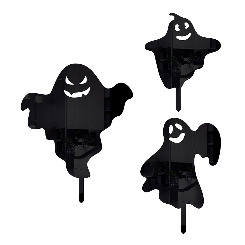 Spooky Ghost Yard Sign for Halloween Decor Acrylic Material Black Color ...