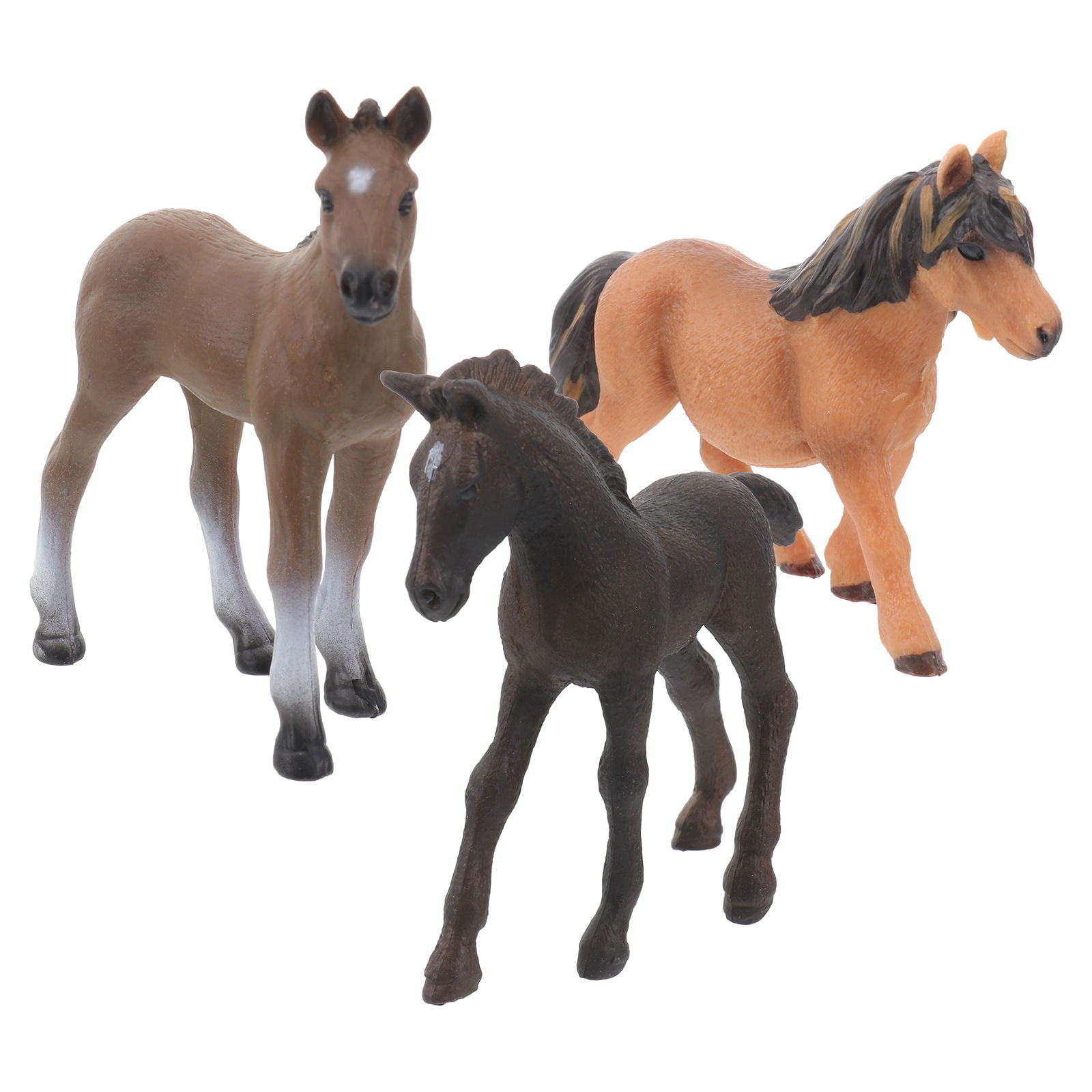FRCOLOR 3 Pcs Horse Model Detailed Corners Toys Local Textures Visible ...