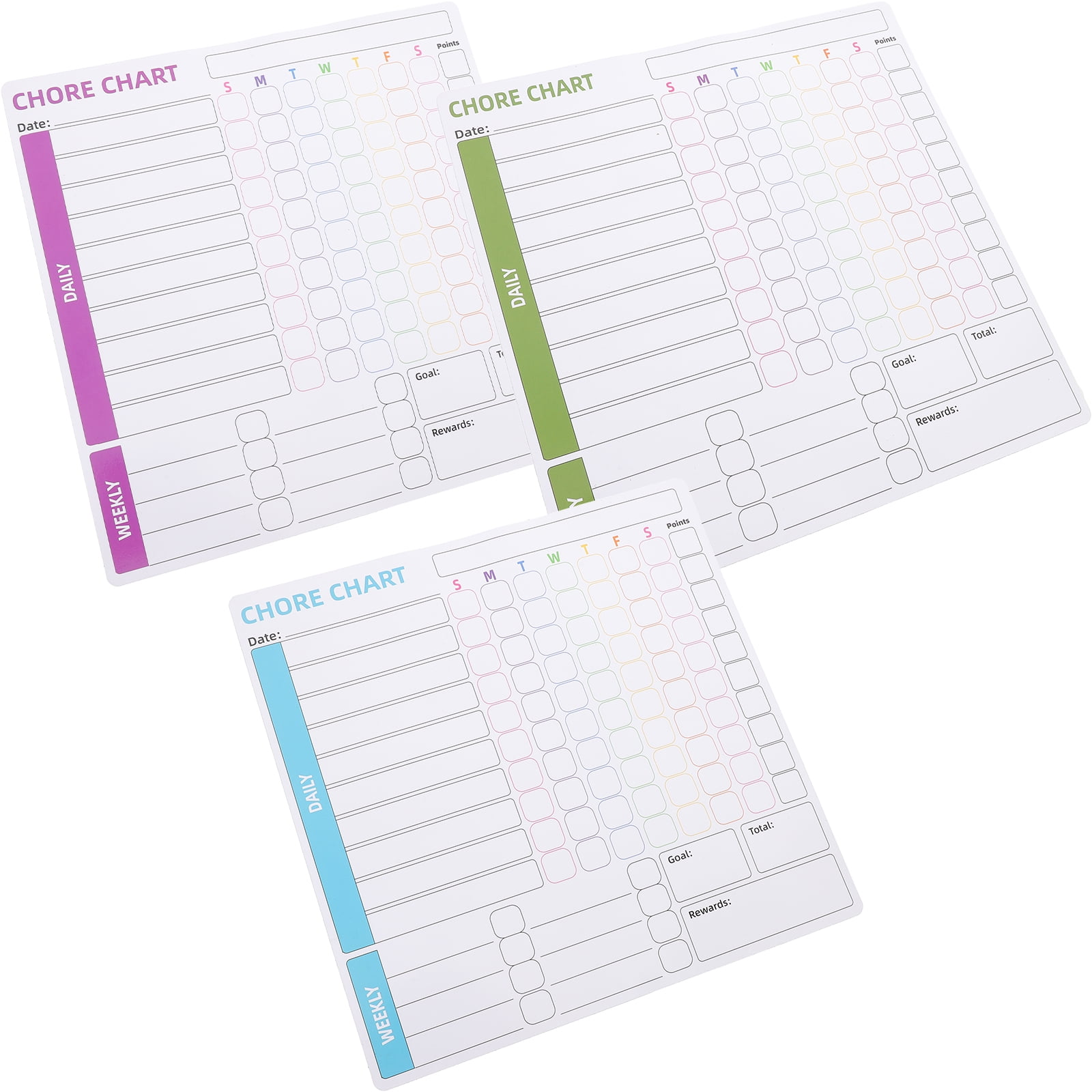 FRCOLOR 3 Pcs Magnet Board Self-discipline Punch-in Sticker Child 25 ...