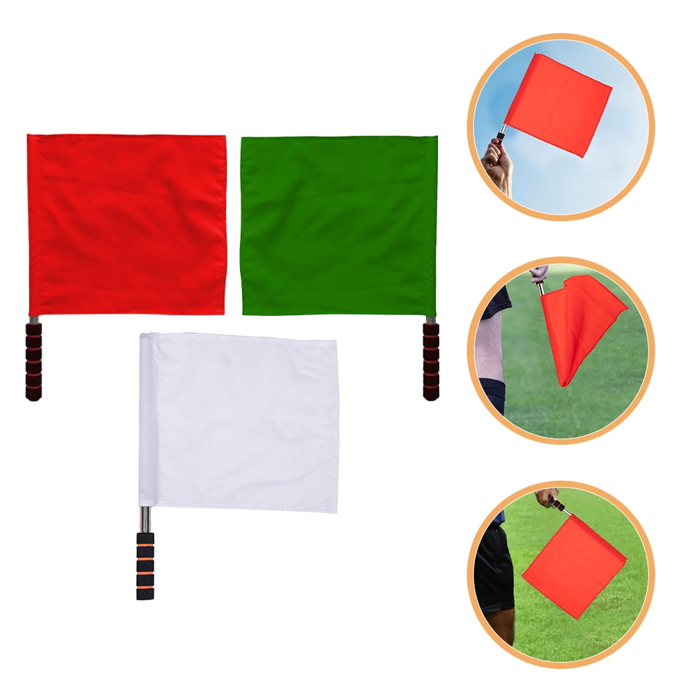 FRCOLOR 3 Pcs Referee Signal Flags For School Sports Events Easy-To-Use Signal Flags Lightweight ...