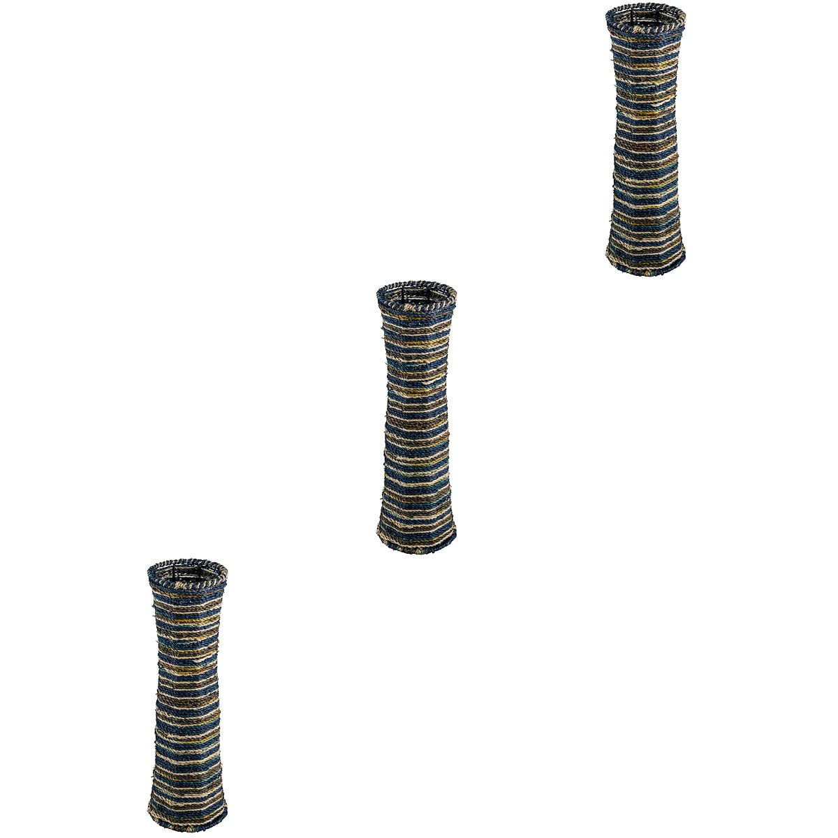 FRCOLOR 3 Pcs Seagrass Woven Vase Tall Rattan Floor Flower Pot Vases ...