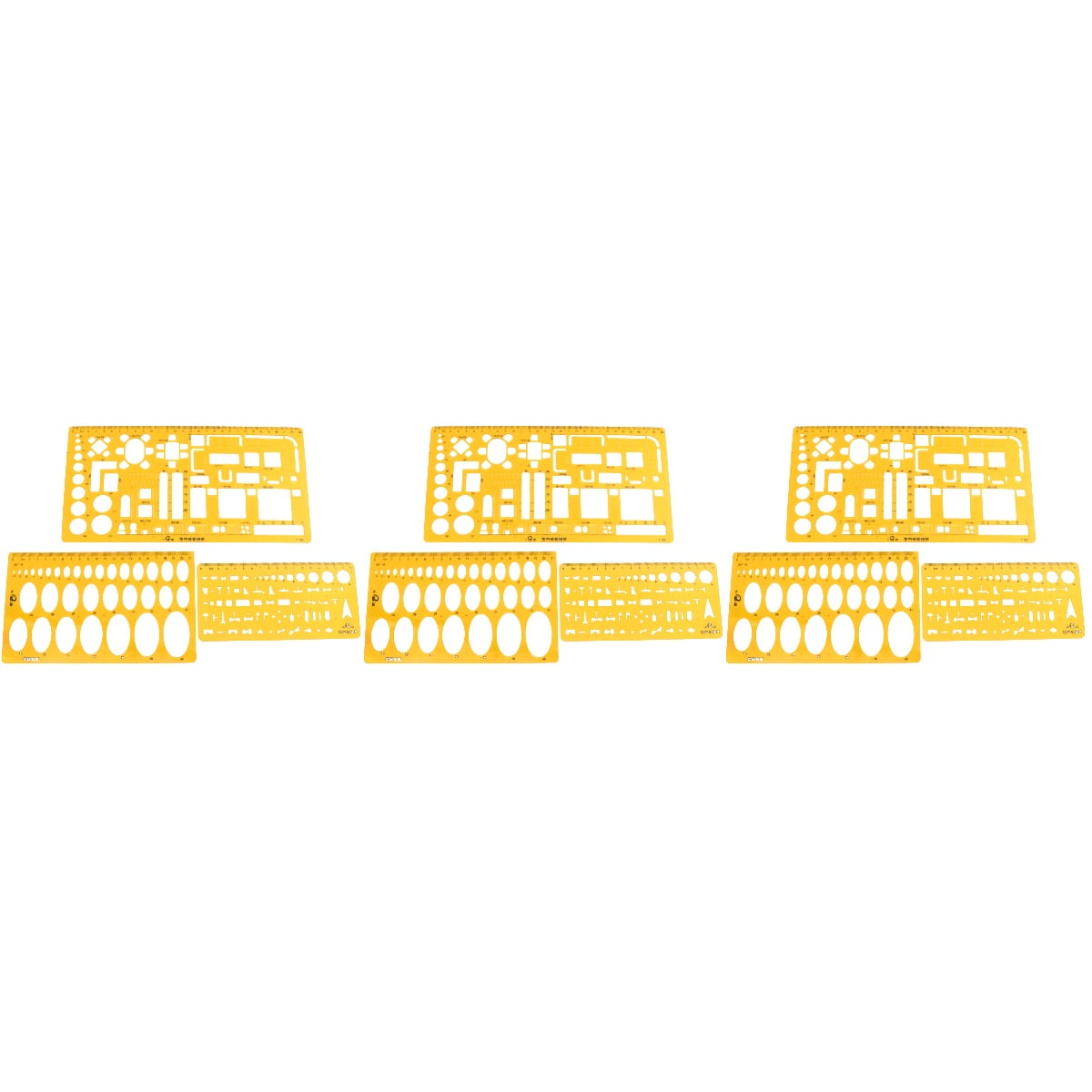 FRCOLOR 3 Pieces Interior Design Ruler Architectural Drawing Stencil ...