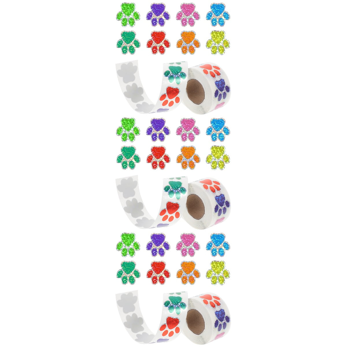 FRCOLOR 3 Rolls Animal Paw Print Wall Sticker Adorable Dog Paw Print ...